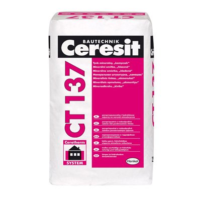 Купить CERESIT CT-137 Белую камешковую штукатурку 25 кг | bydsklad.com.ua
